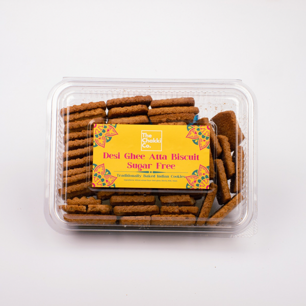 Buy Desi Ghee Atta Sugar-Free Biscuits – Healthy & Natural | The Chakki Co.